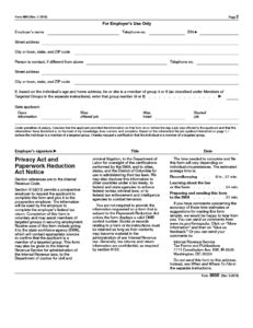 8850 Form 2023, Pre-Screening Notice and Certification Request for the ...