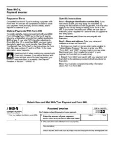 940 Form 2023 Printable, FUTA Tax Return