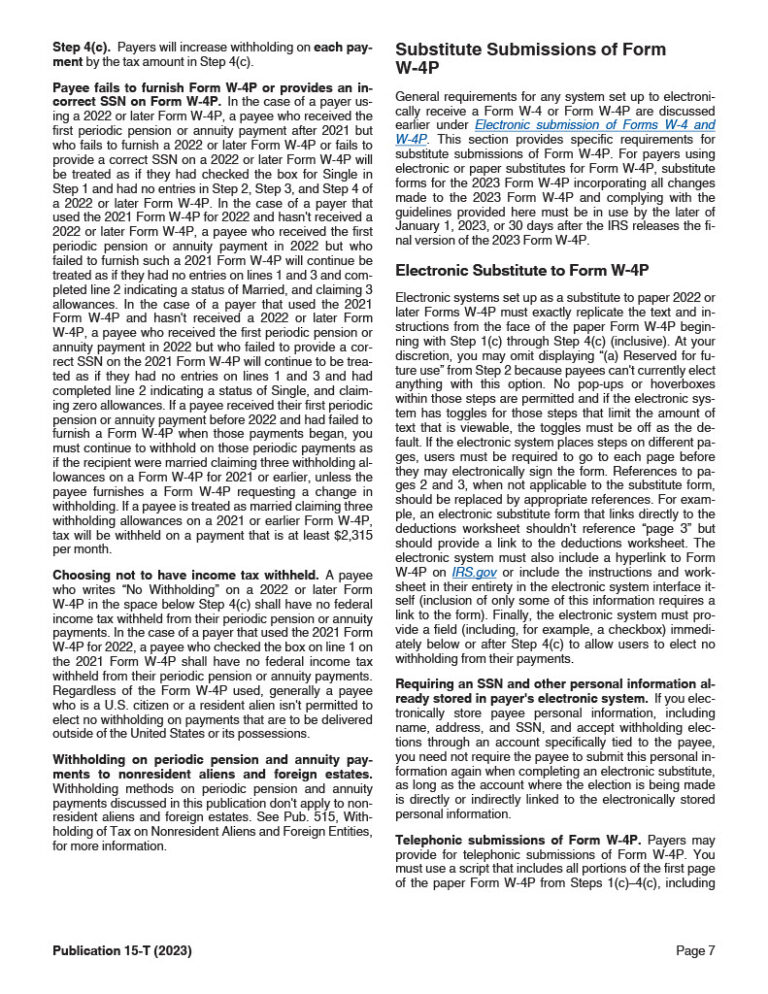 Federal Income Tax Withholding Tables 2023 Weekly, Biweekly, Monthly