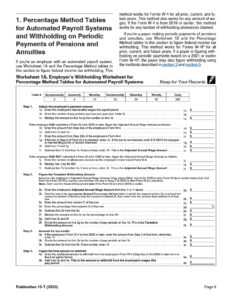 Federal Income Tax Withholding Tables 2023 Weekly, Biweekly, Monthly