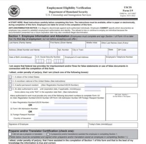 i9 Form 2023 Printable Form | IRS Tax Forms 2025