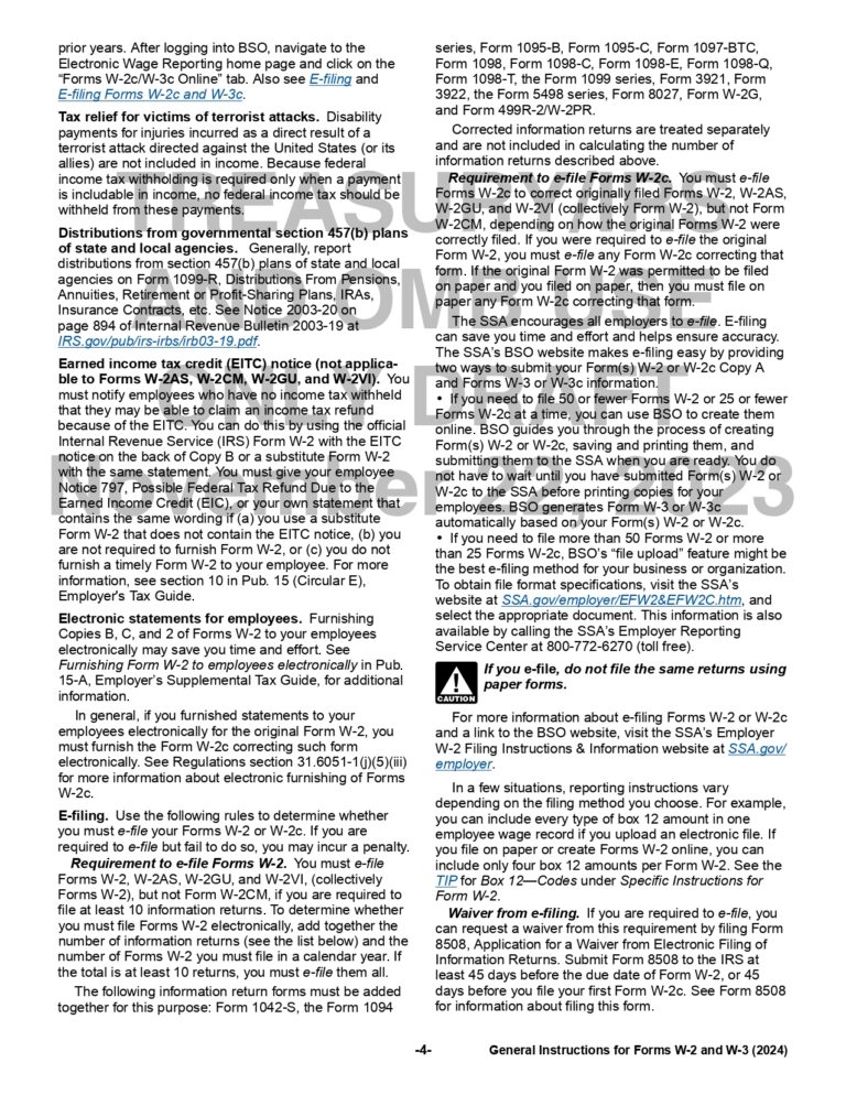 W2 Form 2024, Wage and Tax Statement - IRS Tax Forms 2024