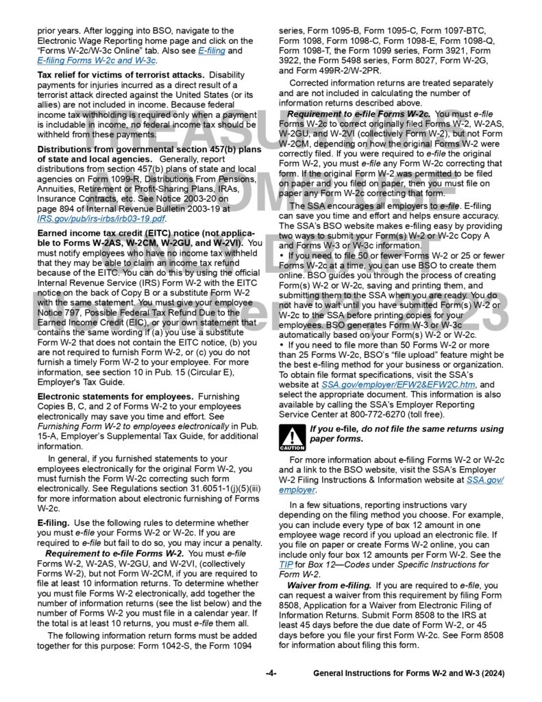 W2 Form 2024, Wage and Tax Statement - IRS Tax Forms 2024