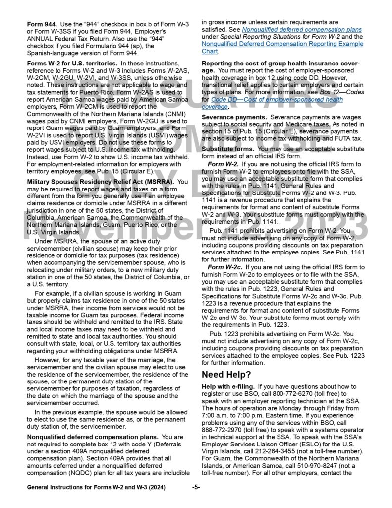W2 Form 2024, Wage and Tax Statement - IRS Tax Forms 2024