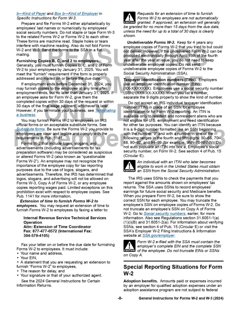 W2 Form 2024, Wage and Tax Statement - IRS Tax Forms 2024
