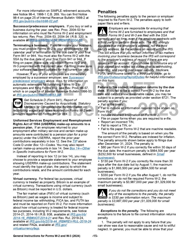 W2 Form 2024, Wage and Tax Statement - IRS Tax Forms 2024