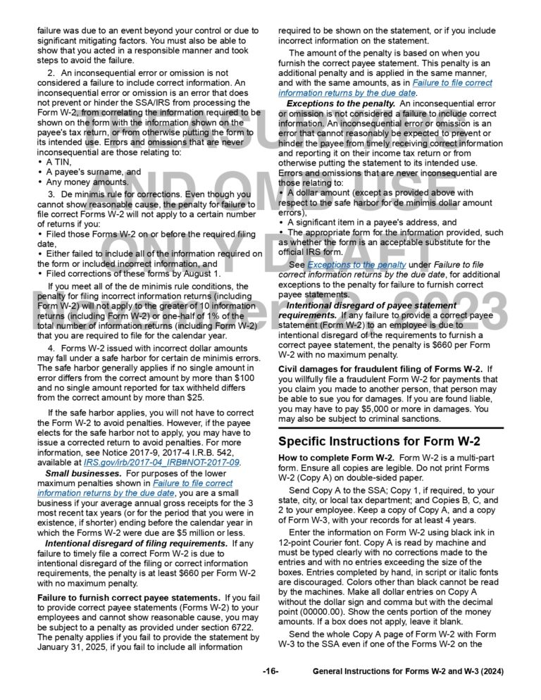 W2 Form 2024, Wage and Tax Statement - IRS Tax Forms 2024