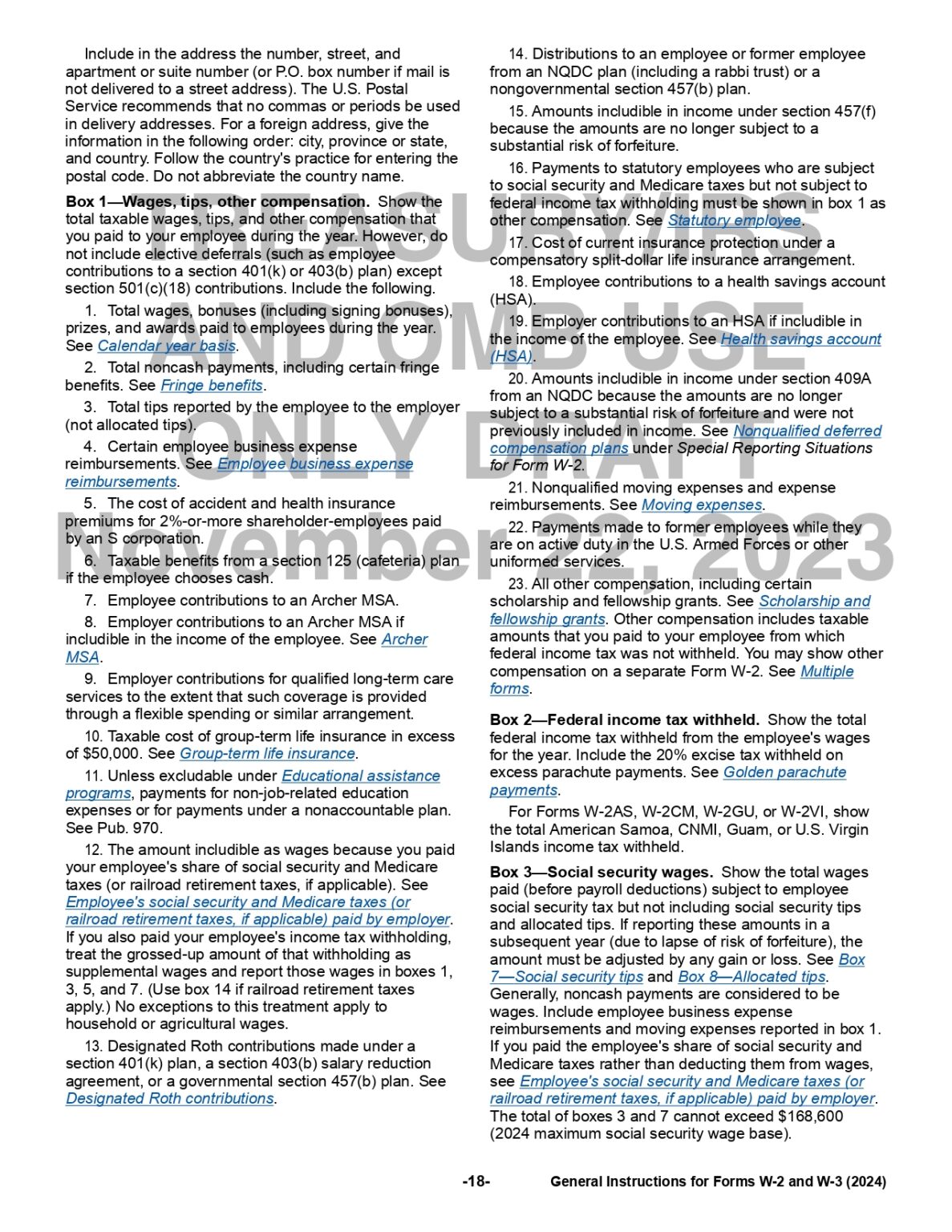 W2 Form 2024, Wage and Tax Statement - IRS Tax Forms 2024