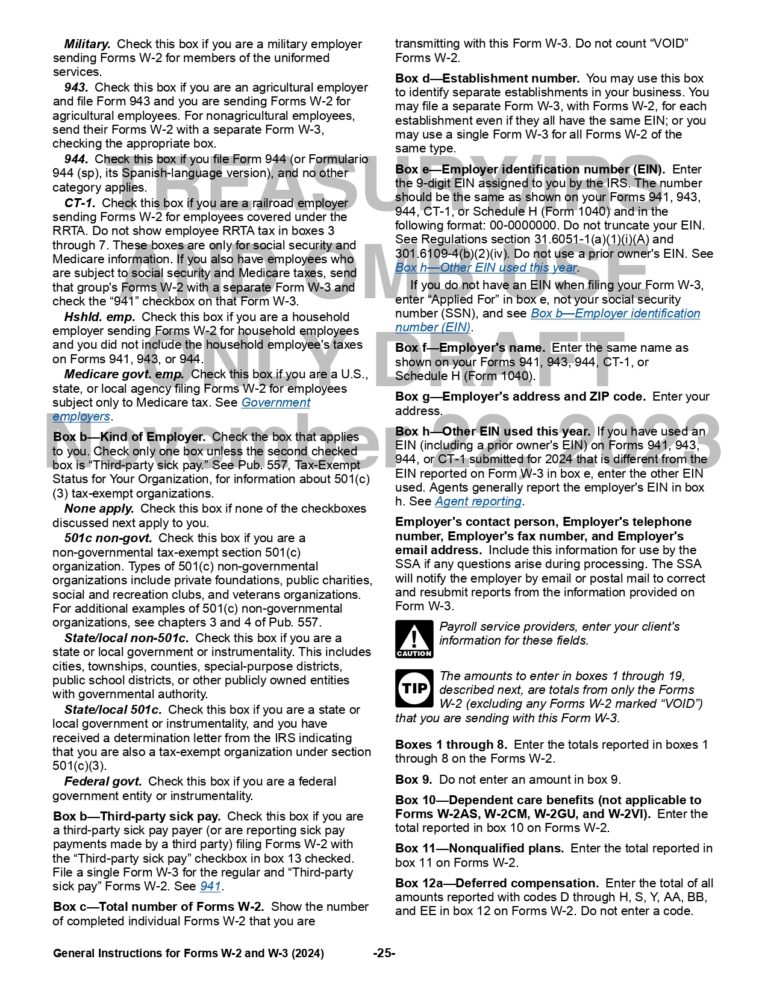 W2 Form 2024, Wage and Tax Statement - IRS Tax Forms 2024