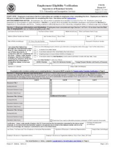 i9 Form 2024, Employment Eligibility Verification