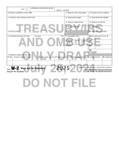 W-2 Form 2025 Printable: Wage and Tax Statement - IRS Tax Forms 2025