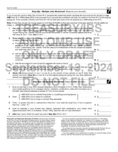 W4 Form 2025 Printable – Employee’s Withholding Certificate | IRS Tax ...
