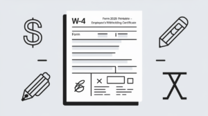 W4 Form 2025 Printable – Employee’s Withholding Certificate | IRS Tax ...