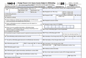 IRS Form 1042-S - Foreign Person's U.S. Source Income
