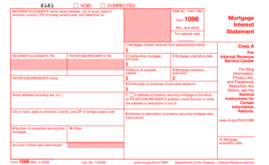 IRS Form 1098 - Mortgage Interest Statement