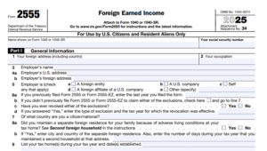 IRS Form 2555 - Foreign Earned Income