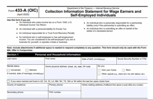 IRS Form 433-A (OIC) - Collection Information Statement