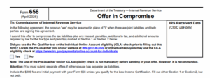 IRS Form 656 - Offer in Compromise