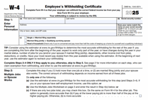 IRS Form W-4 - Employee's Withholding Certificate