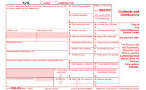 IRS Form 1099-DIV - Dividends and Distributions