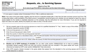 IRS Form 706 (Schedule M) - Bequests, etc., to Surviving Spouse