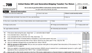 IRS Form 709 -United States Gift