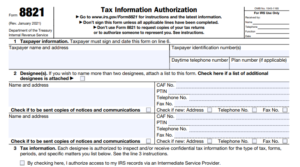IRS Form 8821 - Tax Information Authorization