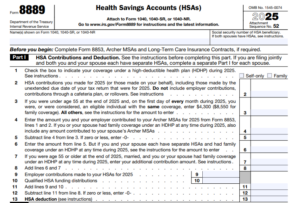 IRS Form 8889 - Health Savings Accounts